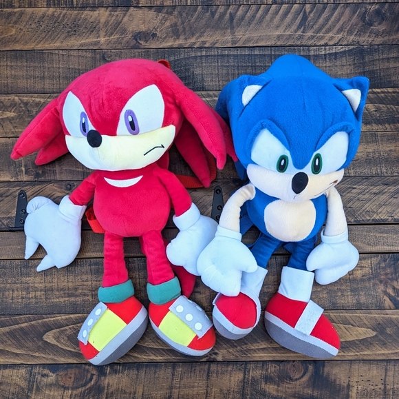 Accessories | Sonic The Hedgehog Knuckles Plush Plushie Backpack Bundle ...